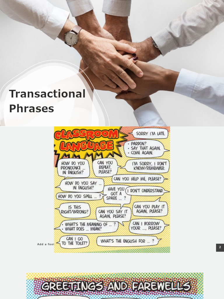 Transactional Phrases | PDF