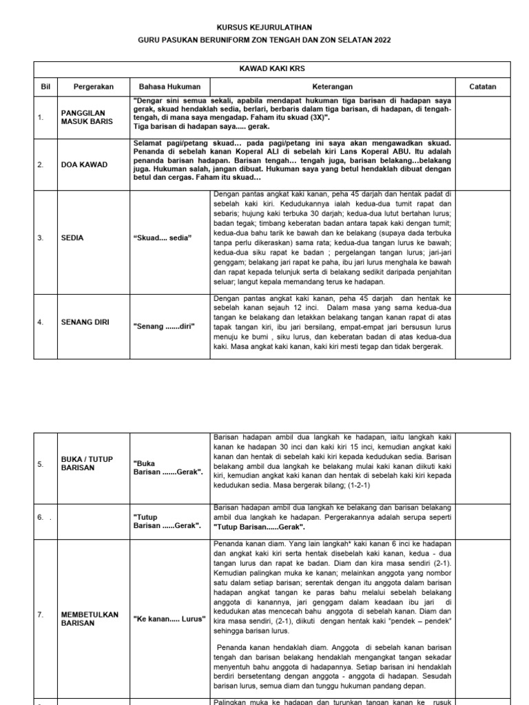 Kawad Kaki Krs | PDF