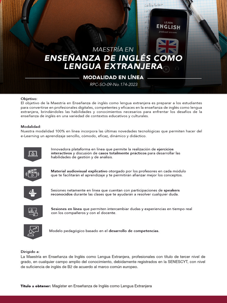 Maestria en Ensenanza de Ingles Como Lengua Extranjera Online | PDF ... Maestria en Ensenanza de Ingles Como Lengua Extranjera Online | PDF ...