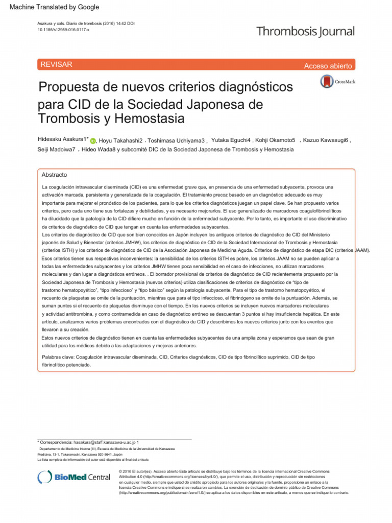 Nuevos criterios diagnósticos para CID | PDF