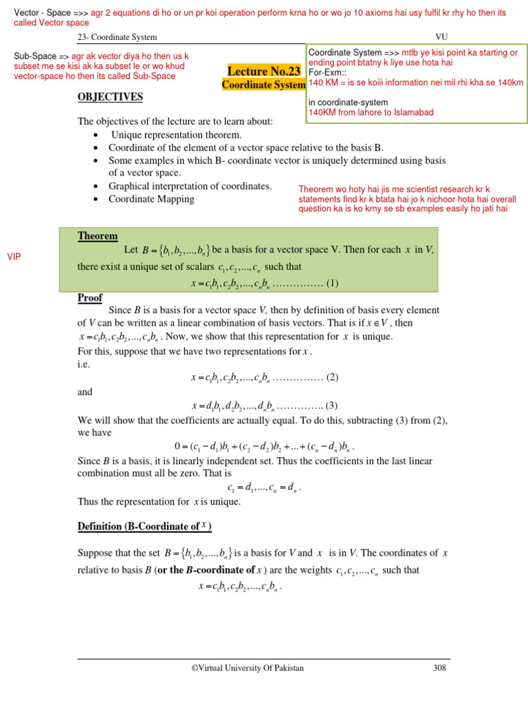 MTH501 by (Samran Haider) - 293-524-17-232 | PDF | Basis (Linear ...