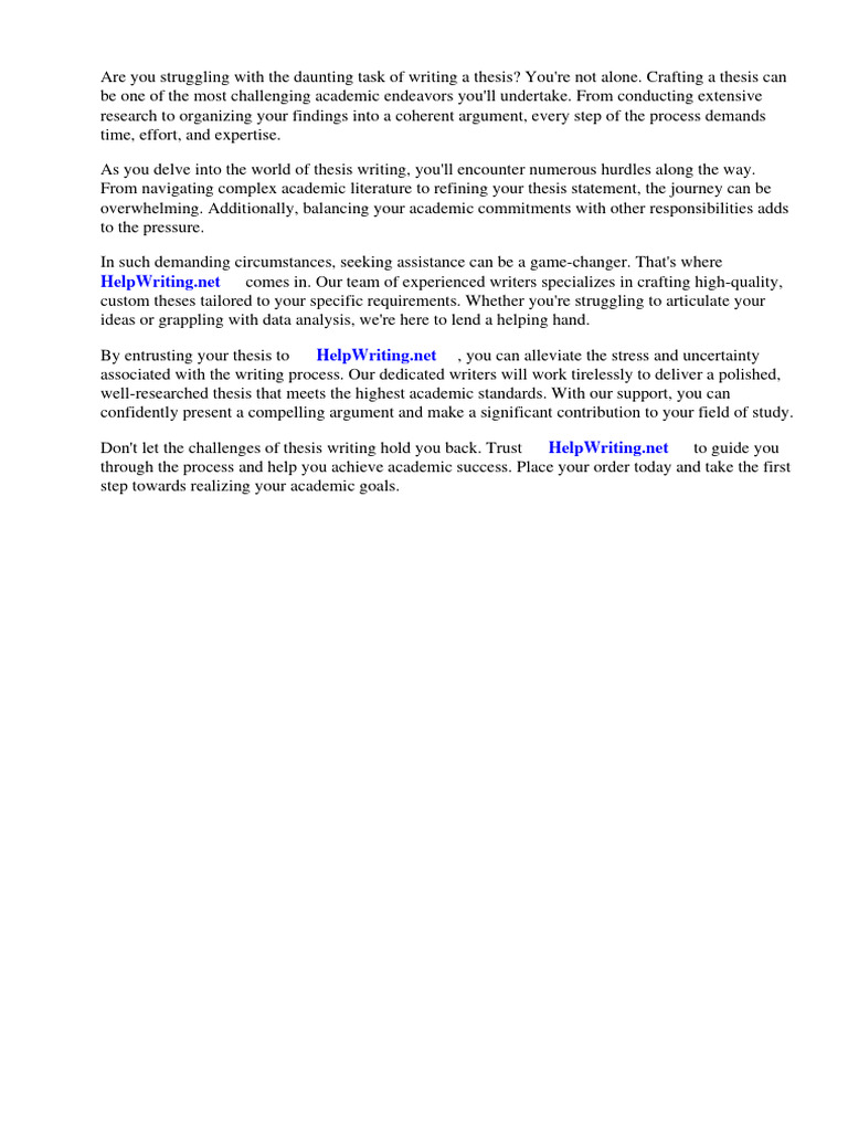 Background Thesis Statement | PDF | Essays | Thesis