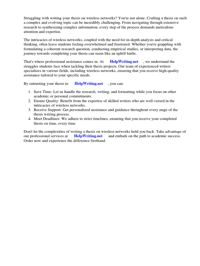 Thesis Wireless Networks | PDF | Computer Network | Wireless Sensor Network