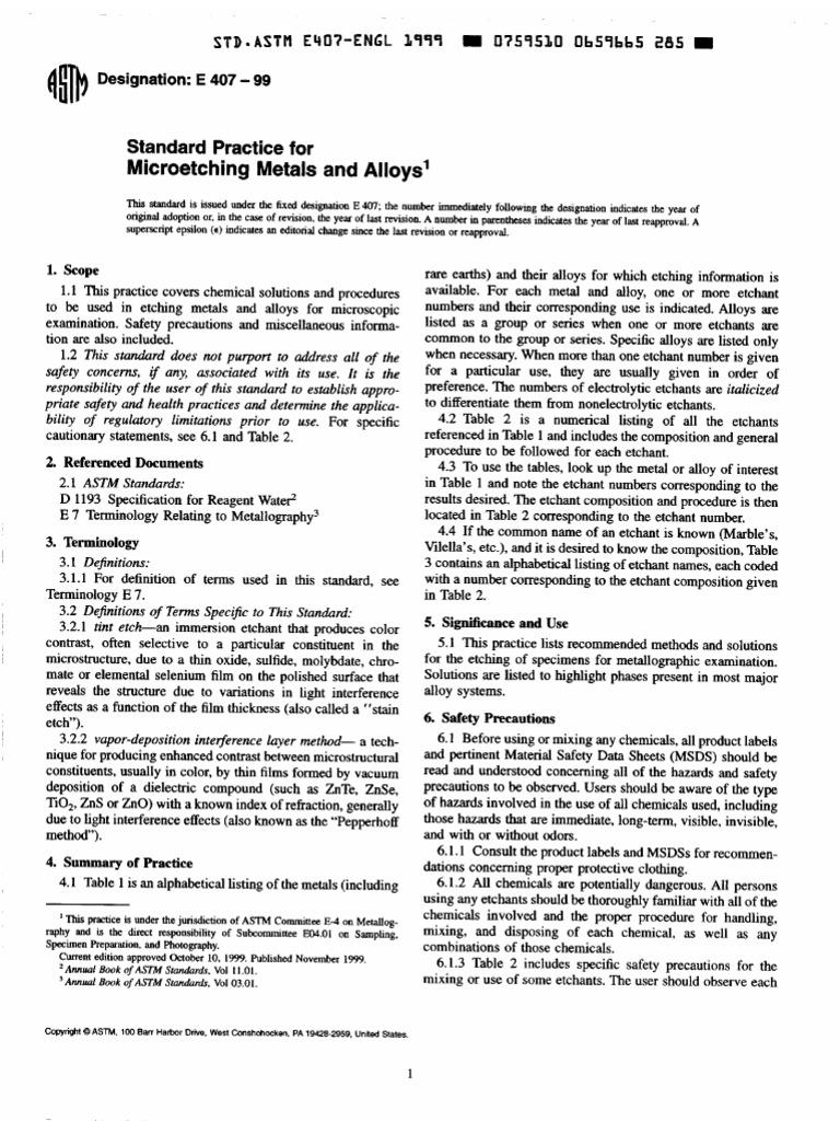 Astm E407 | PDF