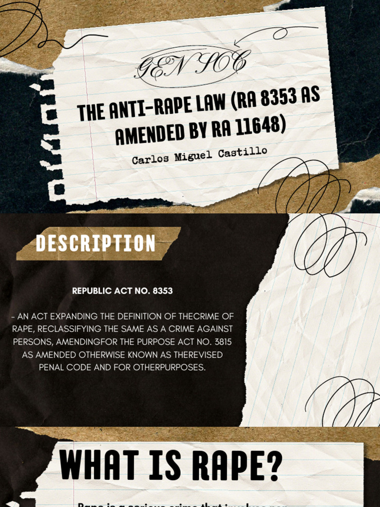 Ra 8353 - Anti-Rape Law | PDF