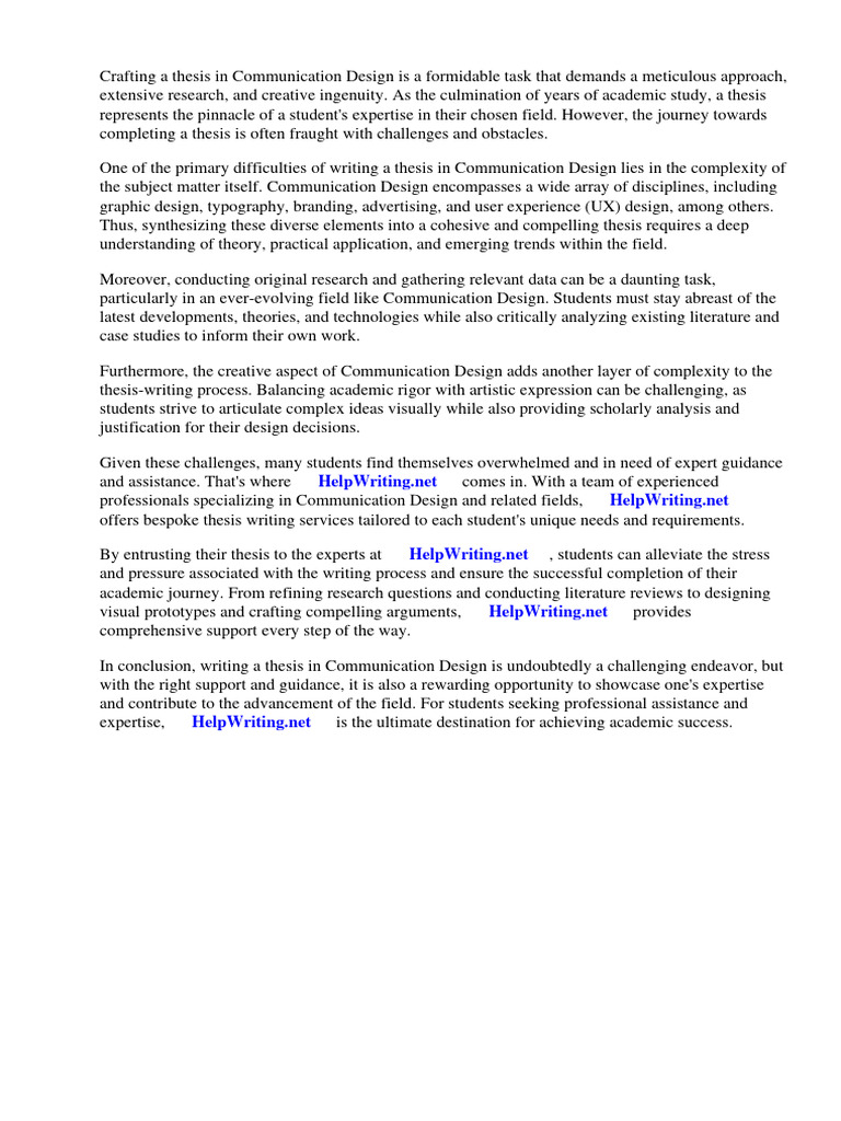 Thesis Communication Design | PDF | Thesis | Graphic Design