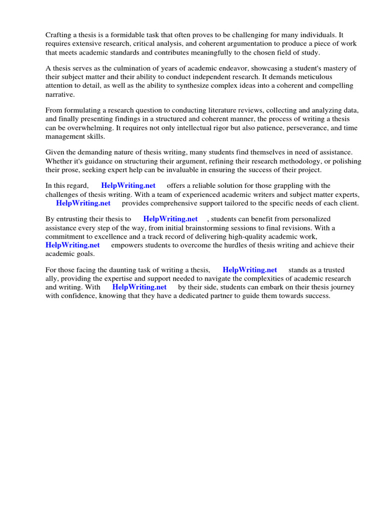 Work Thesis Definition | PDF