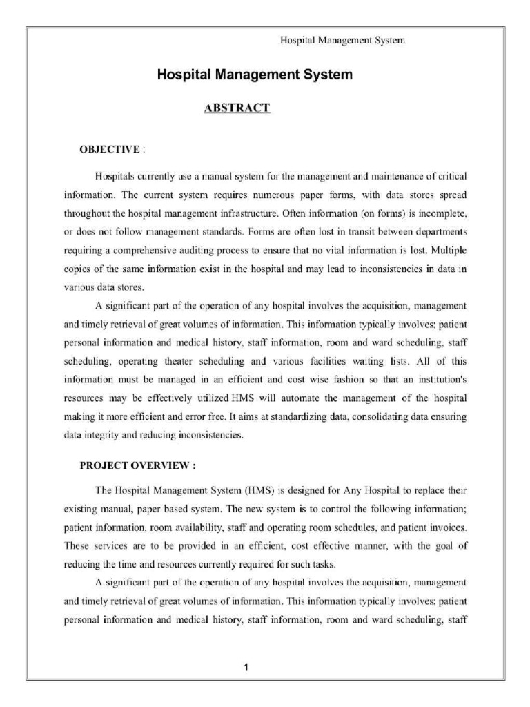 Hospital Management System 25384877 - Msclkid | PDF