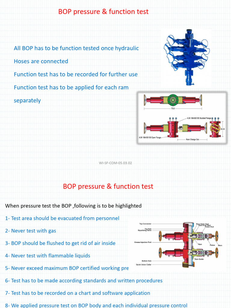 Well Interventions BOP Testing-Barrier Testing-Flanges | PDF