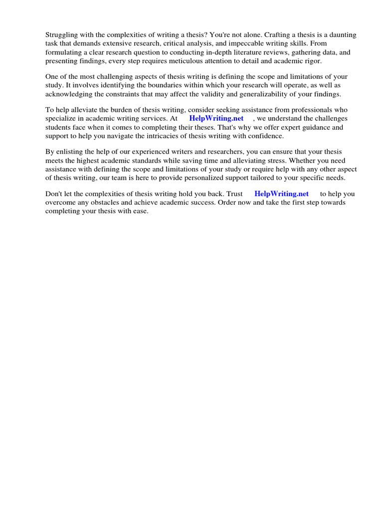 Scope and Limitation Thesis Sample PDF | PDF | Computers