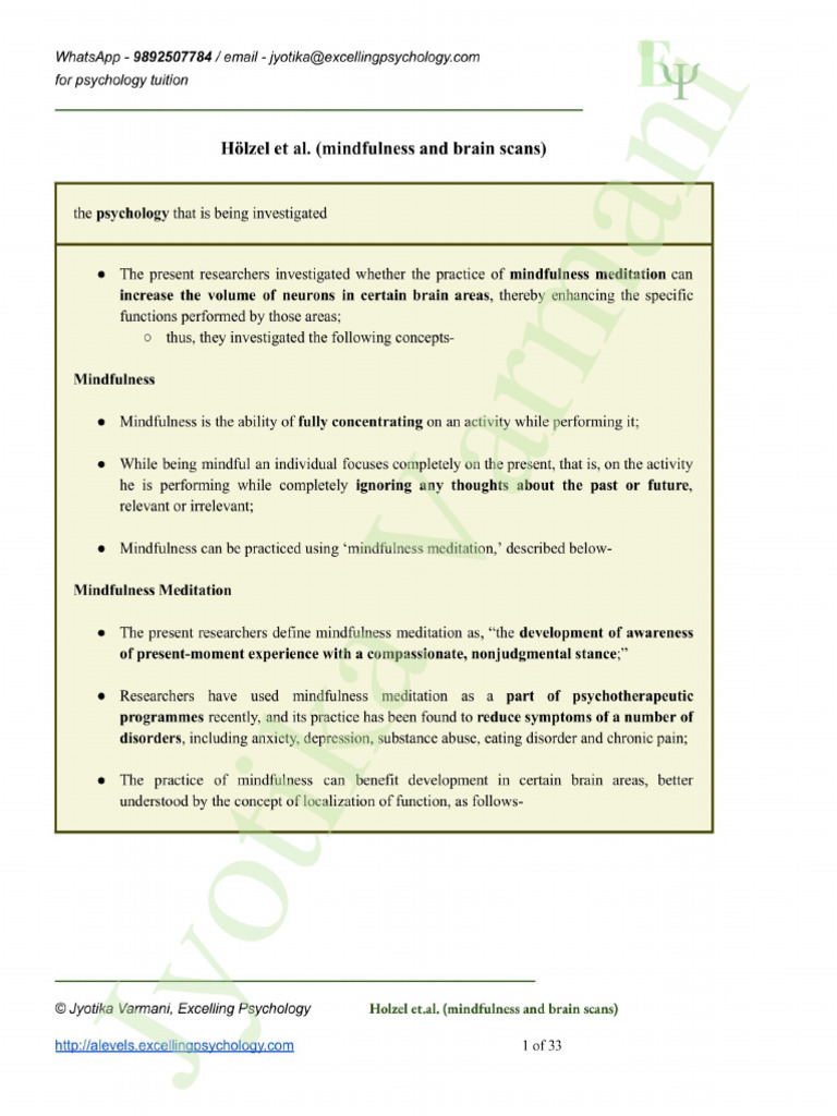 Holzel-et-al.-Notes | PDF