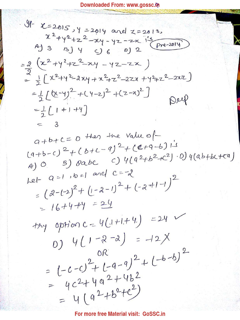 Advance Math HandWritten Notes (WWW - Gossc.in) | PDF