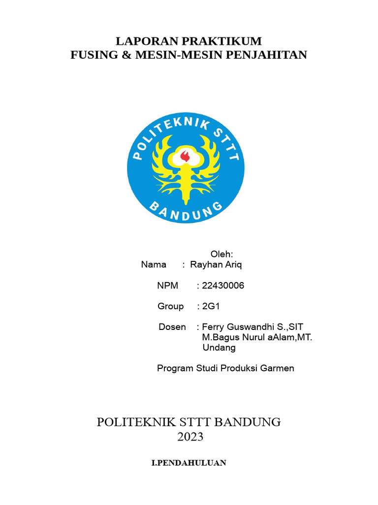 Proses Fusing dalam Penjahitan Kain | PDF