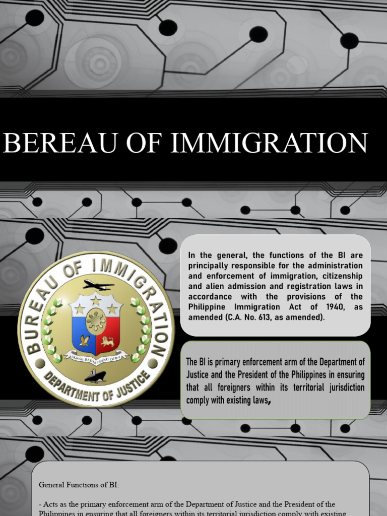 Bureau of Immigration Functions Overview | PDF | Law Enforcement Agency ...