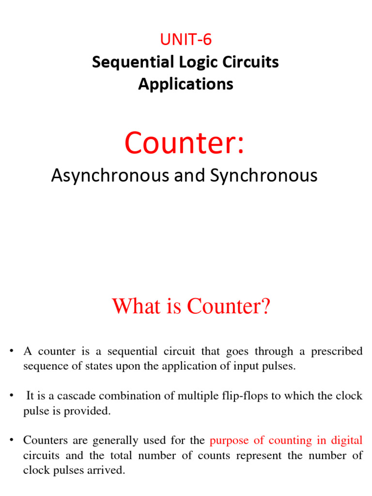 Lecture3232 12284 Counters | PDF | Information And Communications Technology | Computing