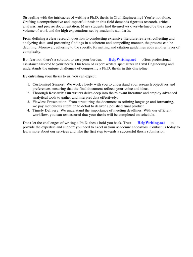 PHD Thesis Civil Engineering PDF | PDF | Thesis | Engineering