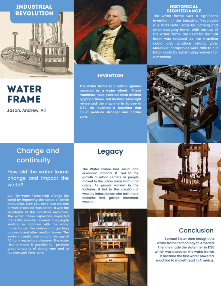 The Water Frame | PDF | Industrial Revolution | Factory