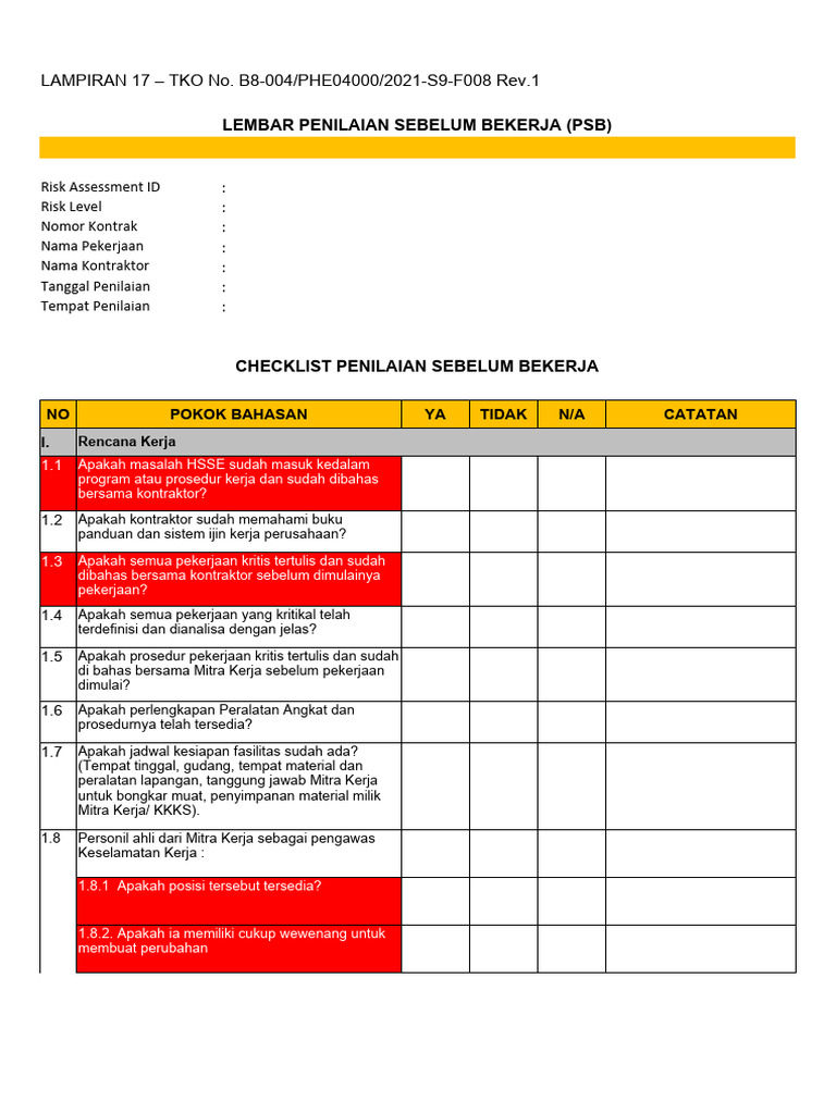 Form Csms Rev.01 | PDF