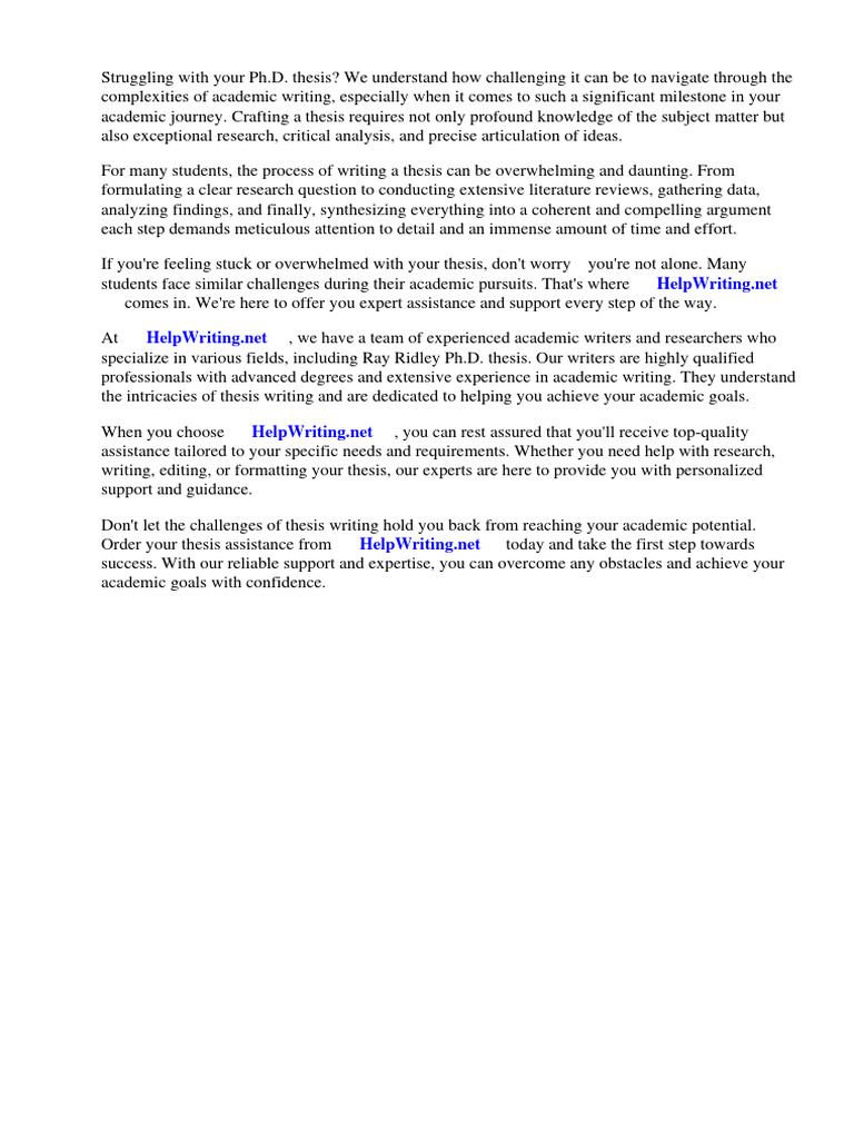 Ray Ridley PHD Thesis | Download Free PDF | Thesis | Francis Crick