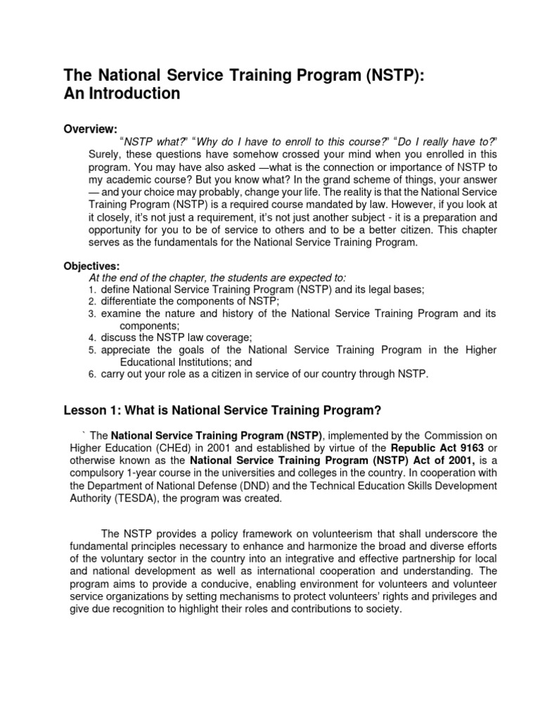 Module 1 NSTP1 A.Y.23 24 | PDF