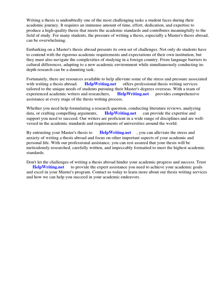 Tum Master Thesis Ausland | PDF | Thesis