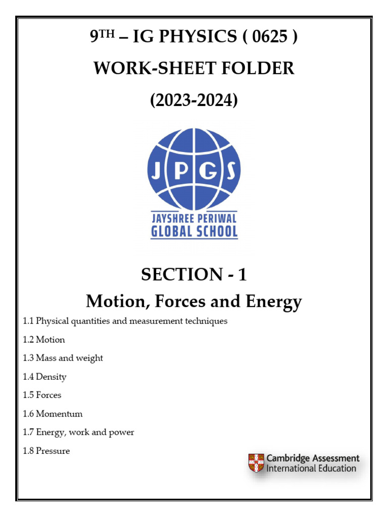 Unit 1folder | PDF | Force | Acceleration