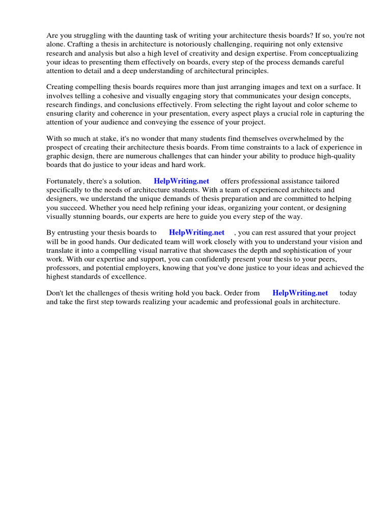 Architecture Thesis Boards | PDF | Career & Growth | Business