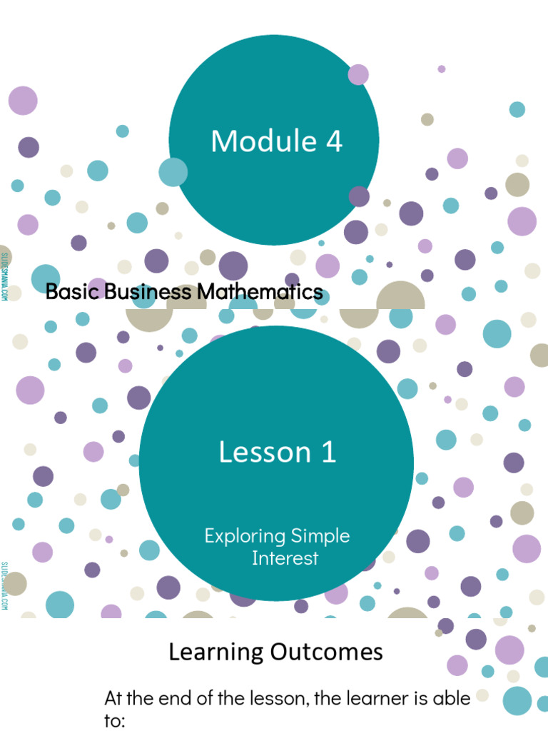 Lesson 41 Exploring Simple Interest Pdf 