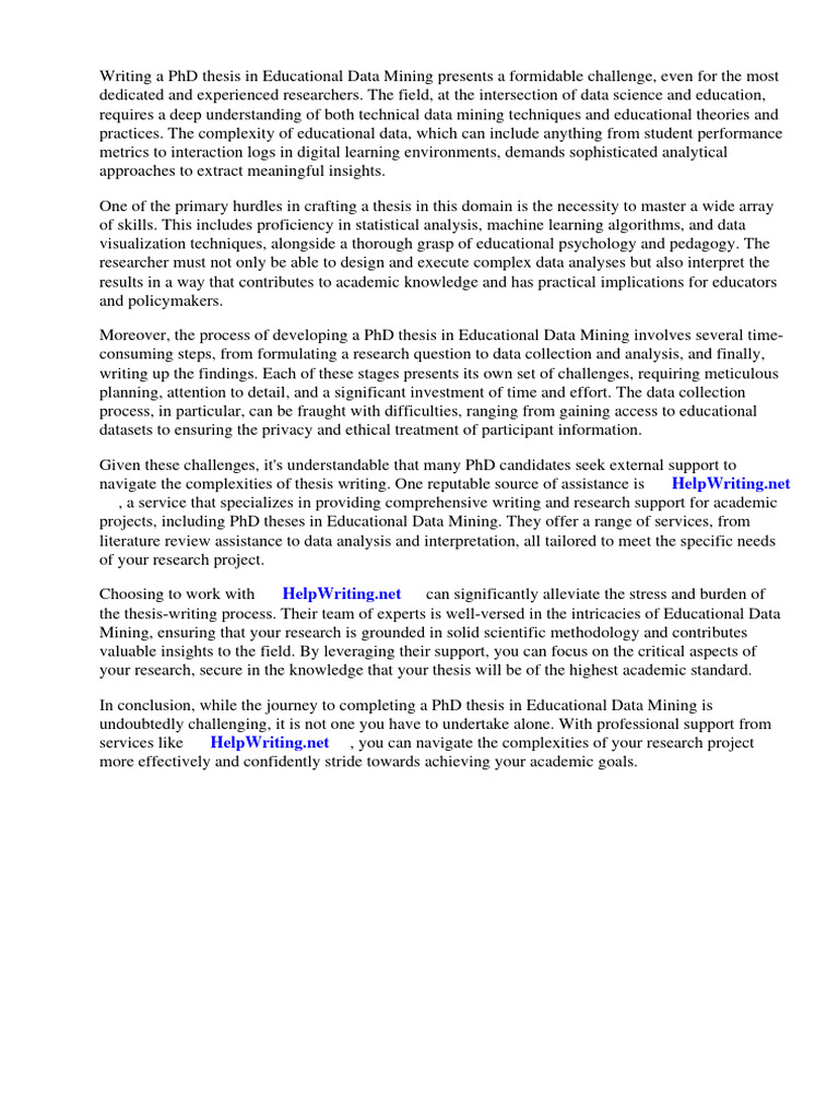 Phd Thesis in Educational Data Mining | PDF | Data Mining | Cluster Analysis