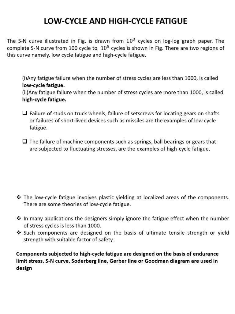 Low Cycle and High Cycle Fatigue | PDF | Fatigue (Material) | Strength ...