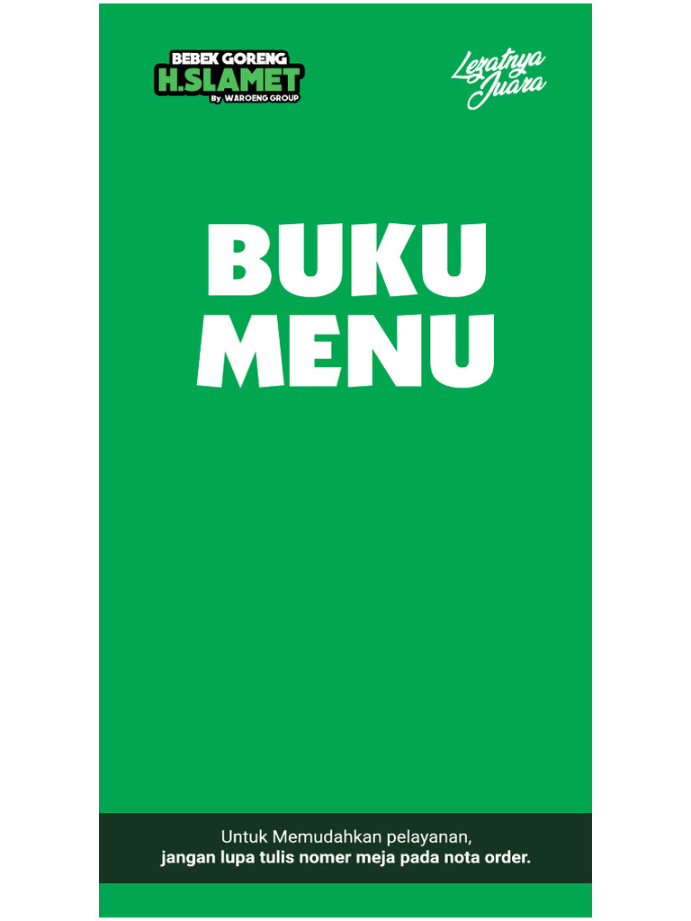 Buku Menu Padang | PDF