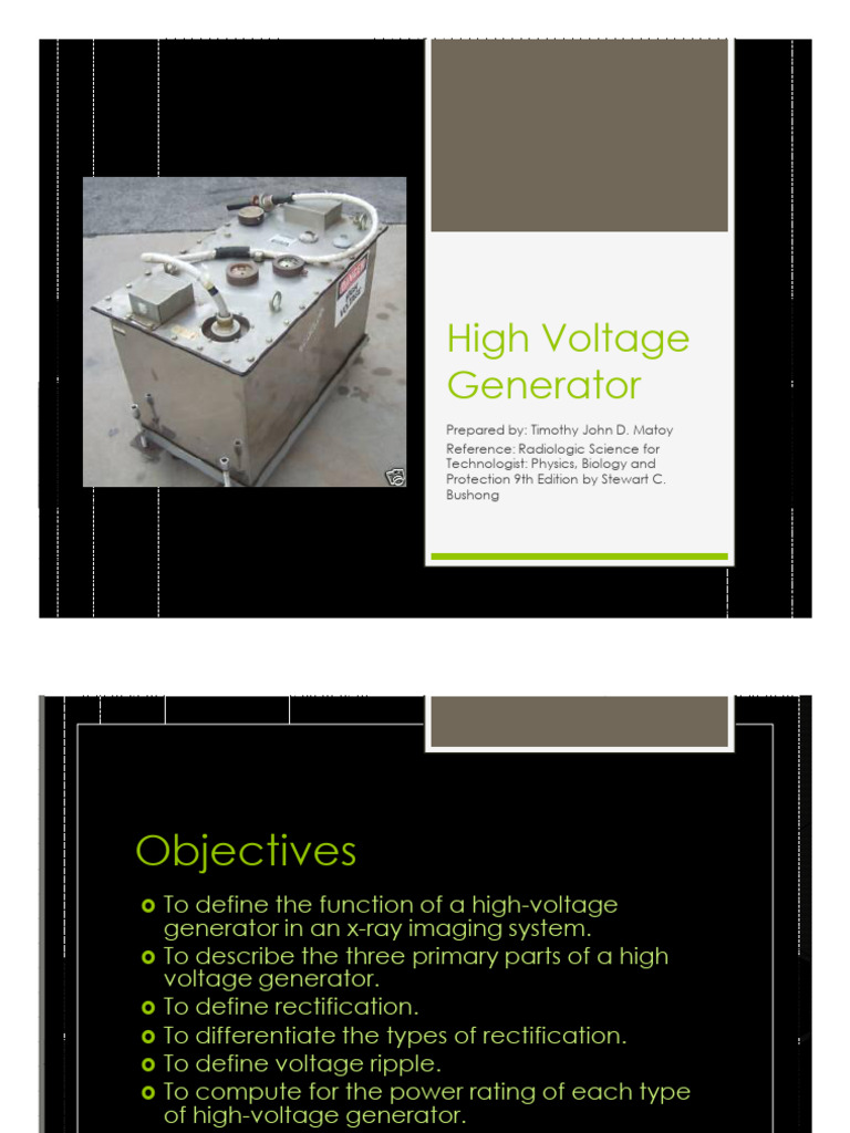 RT 103 High Voltage Generator | PDF