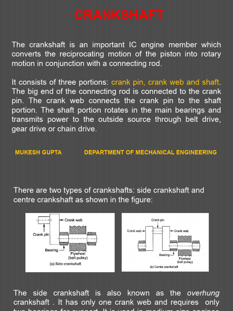CRANKSHAFT | PDF | Internal Combustion Engine | Classical Mechanics