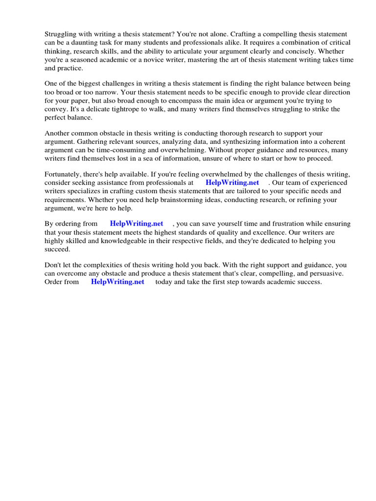 How To Practice Writing Thesis Statements | PDF | Essays | Thesis