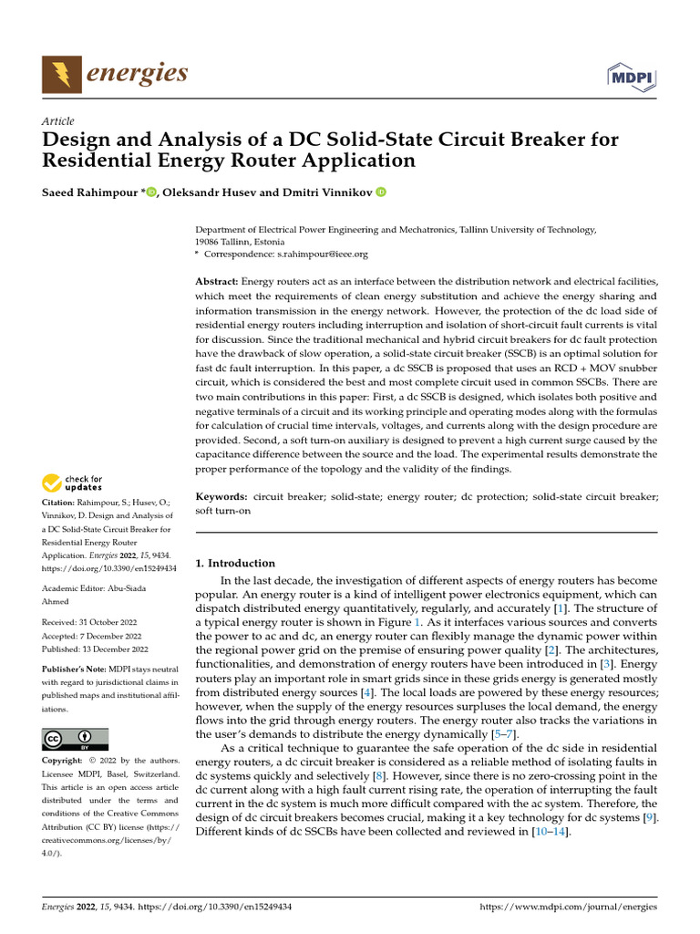 Energies 15 09434 v2 | PDF | Capacitor | Electrical Network