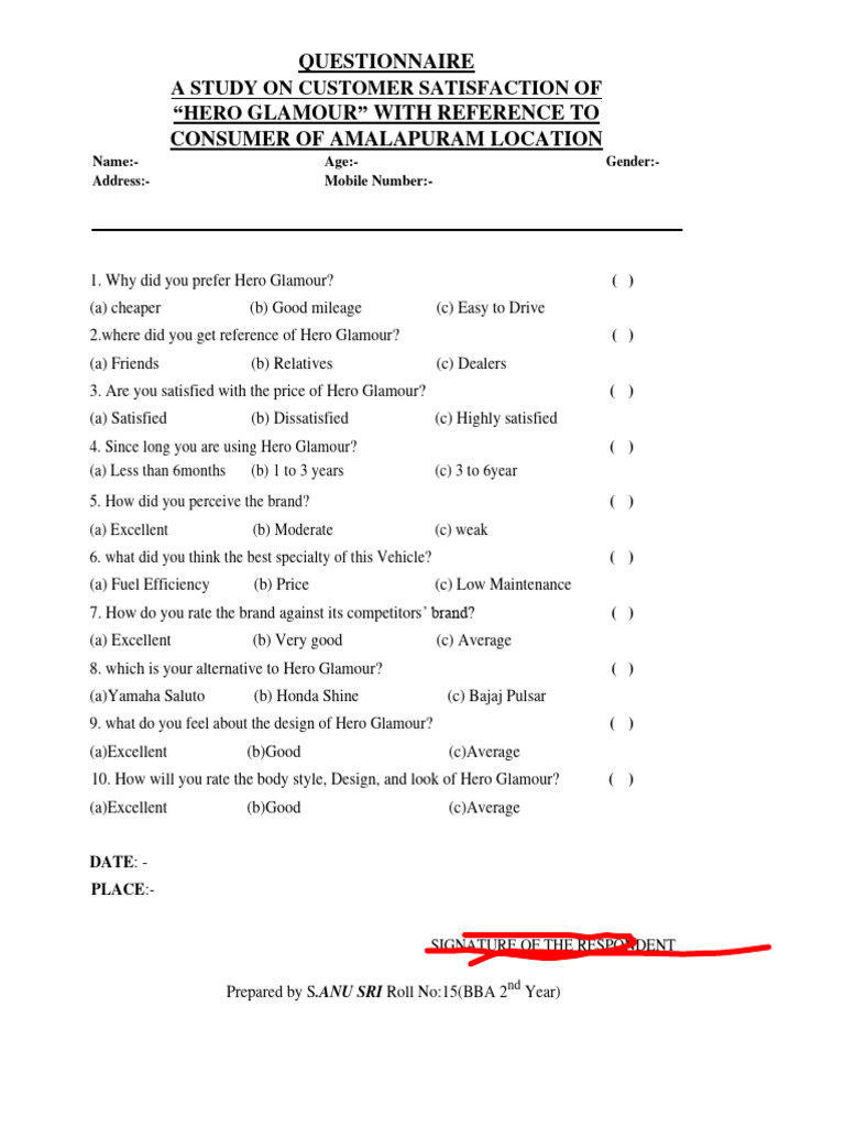 Questionnaire - Update (1) (1) - Edited | PDF