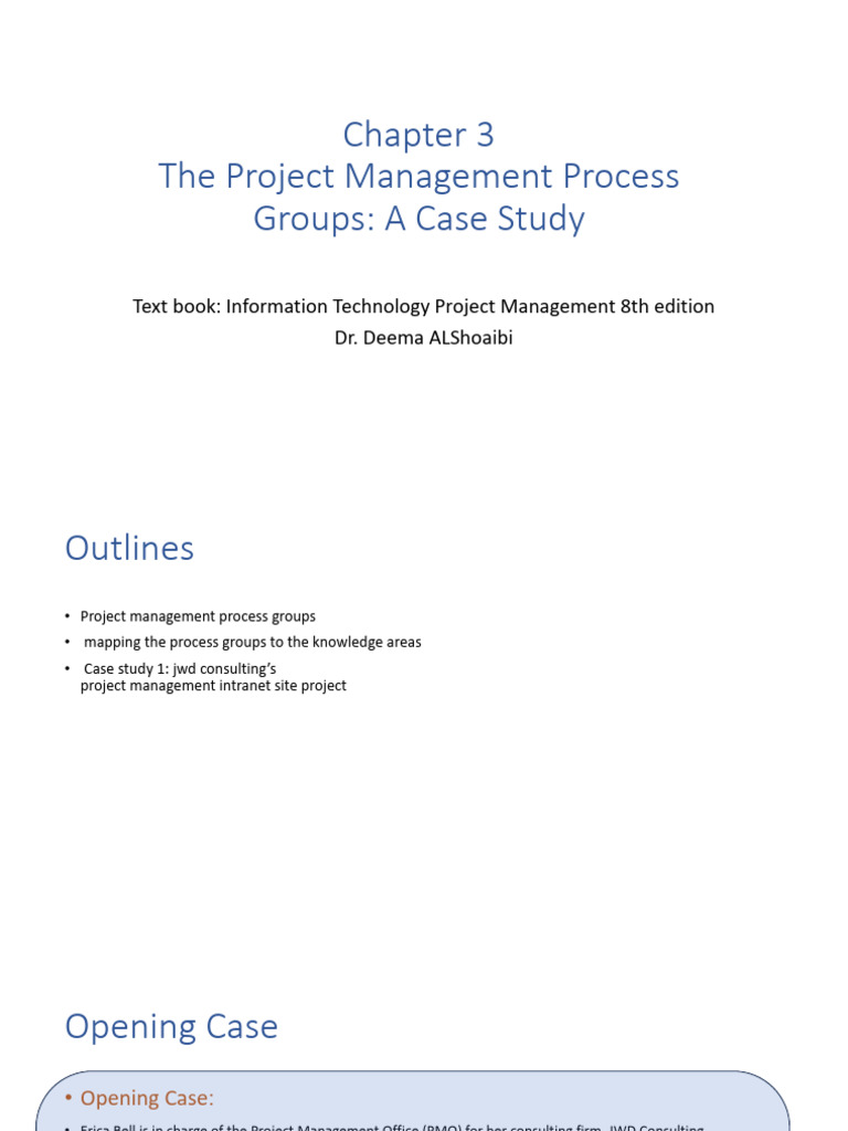 Chapter 3 -The Project Management Process Groups a Case Study | PDF