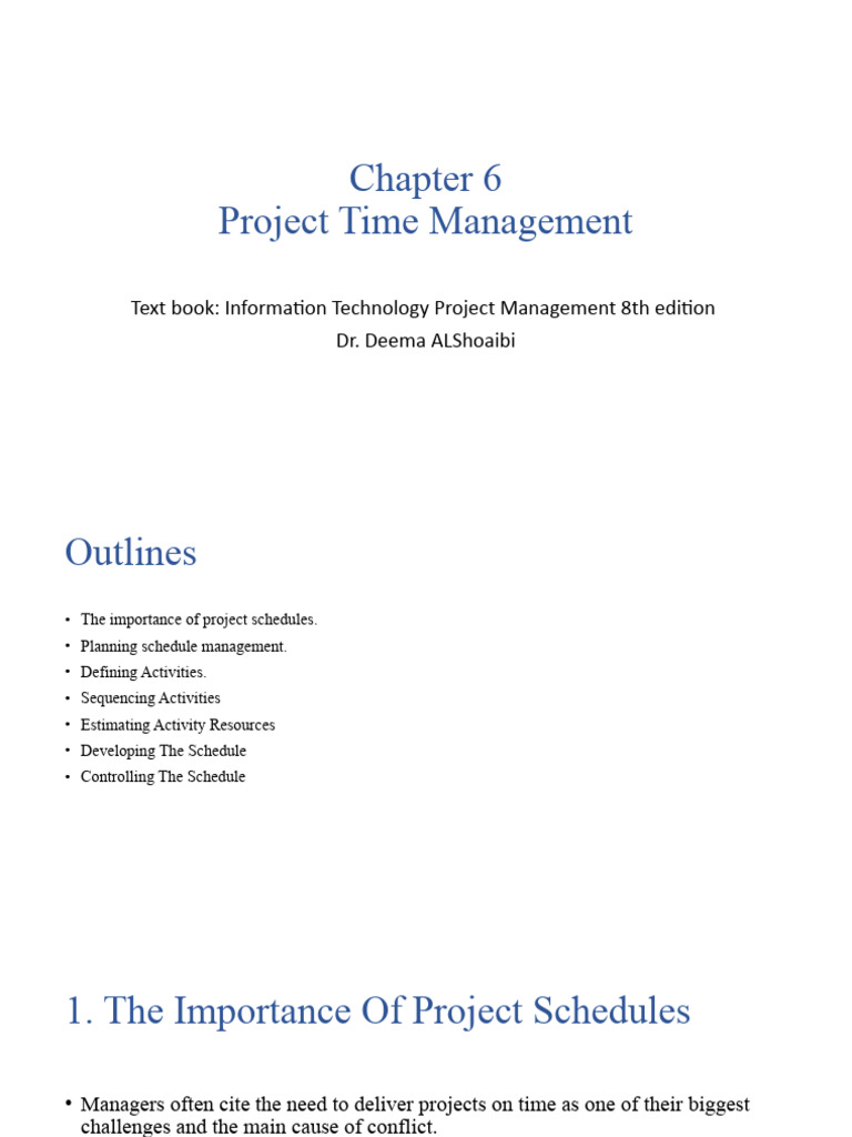 Chapter 6 - Project Time Management | PDF | Project Management | Business