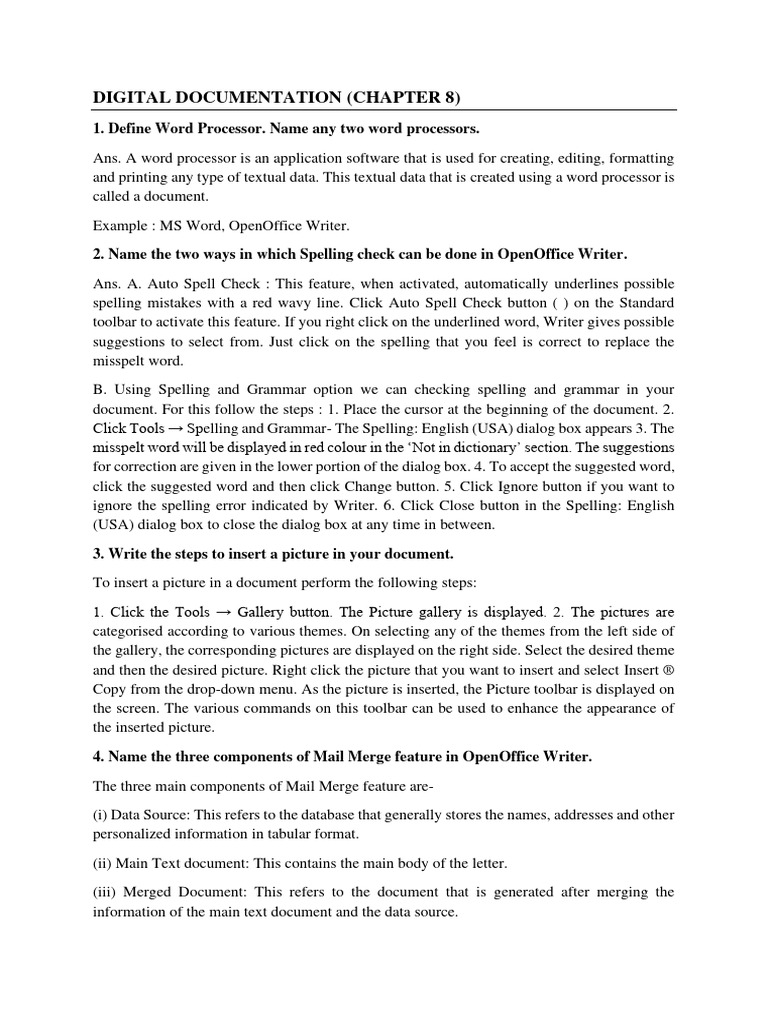 Digital Documentation | PDF | Paragraph | Databases