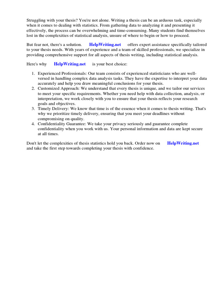 Thesis Statistics Example | Download Free PDF | Statistics