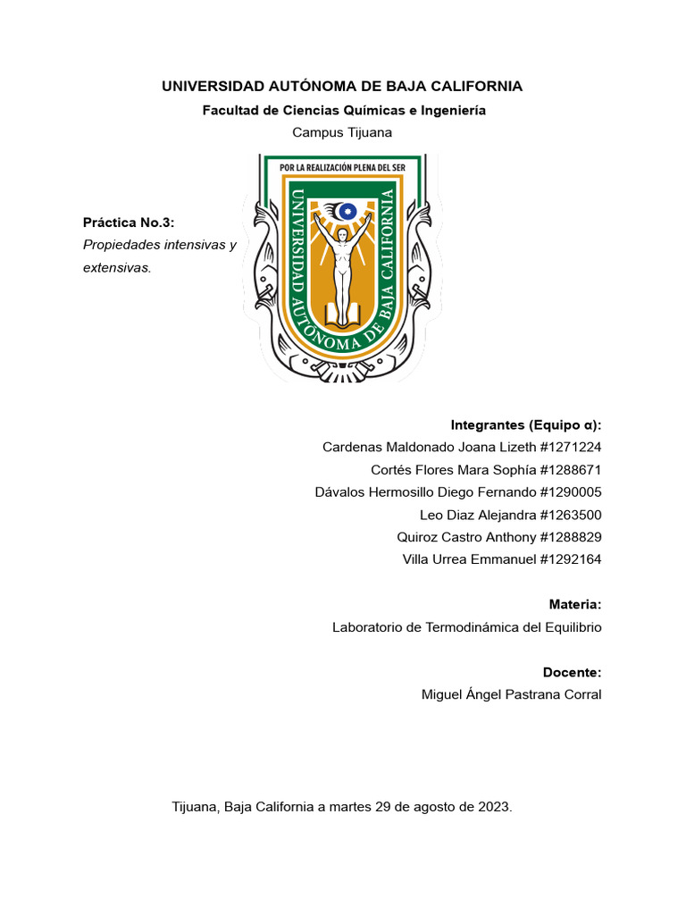Práctica 3-LAB TERMO E | PDF
