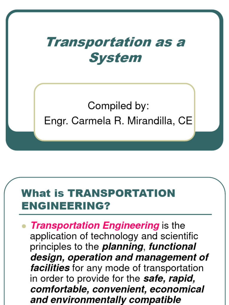 Understanding Transportation Engineering | PDF | Traffic | Transport