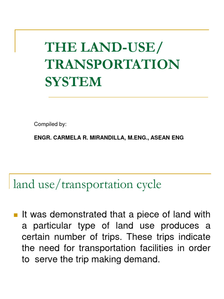 Land Use and Transportation Dynamics | PDF | Transport | Land Use