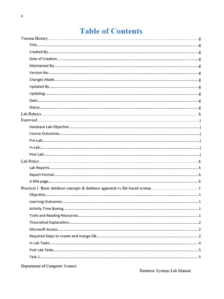 LAB1 Manual | PDF | Databases | Microsoft Access