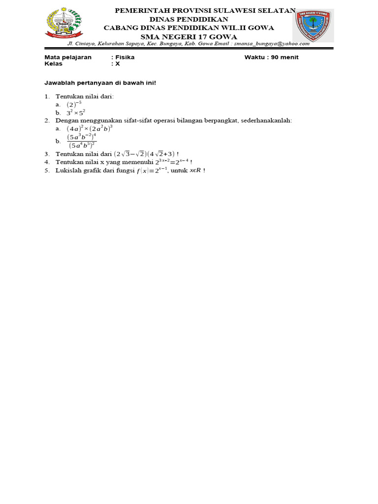 Soal Dan Kisi Matematika | PDF | Metode & Bahan Ajar