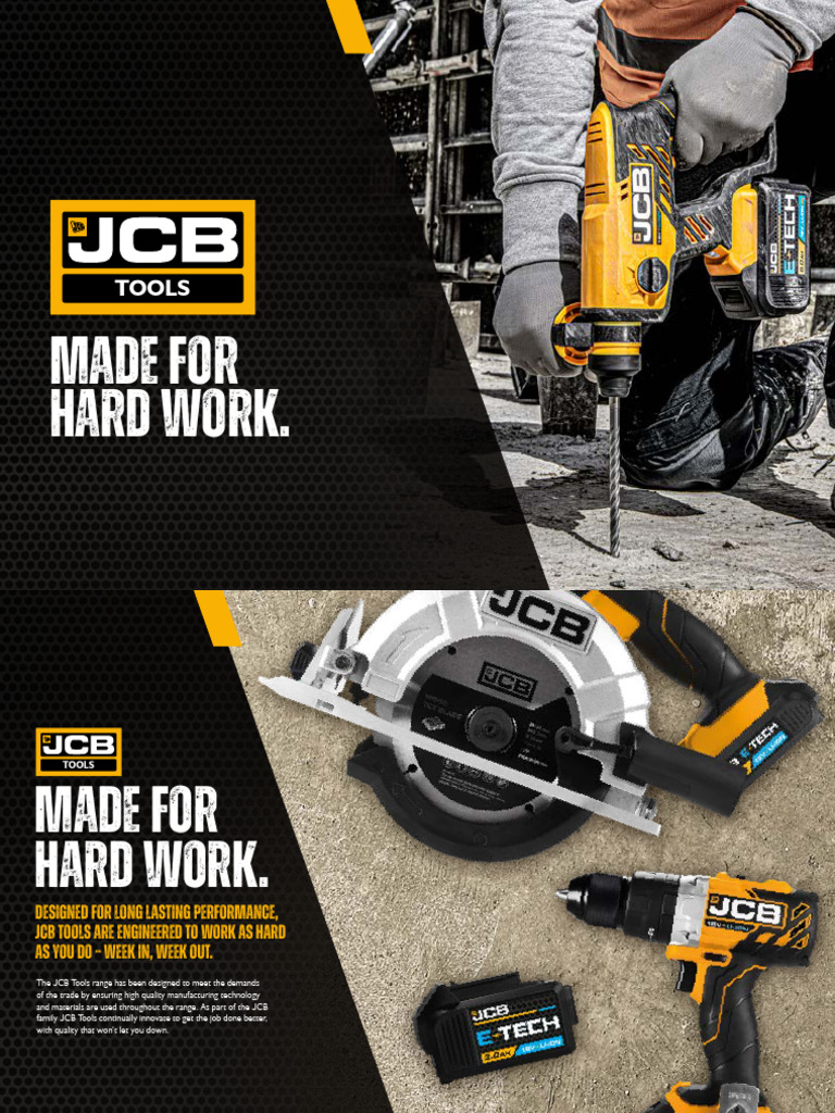 JCB Tools Catalogue | PDF | Drill | Battery Charger