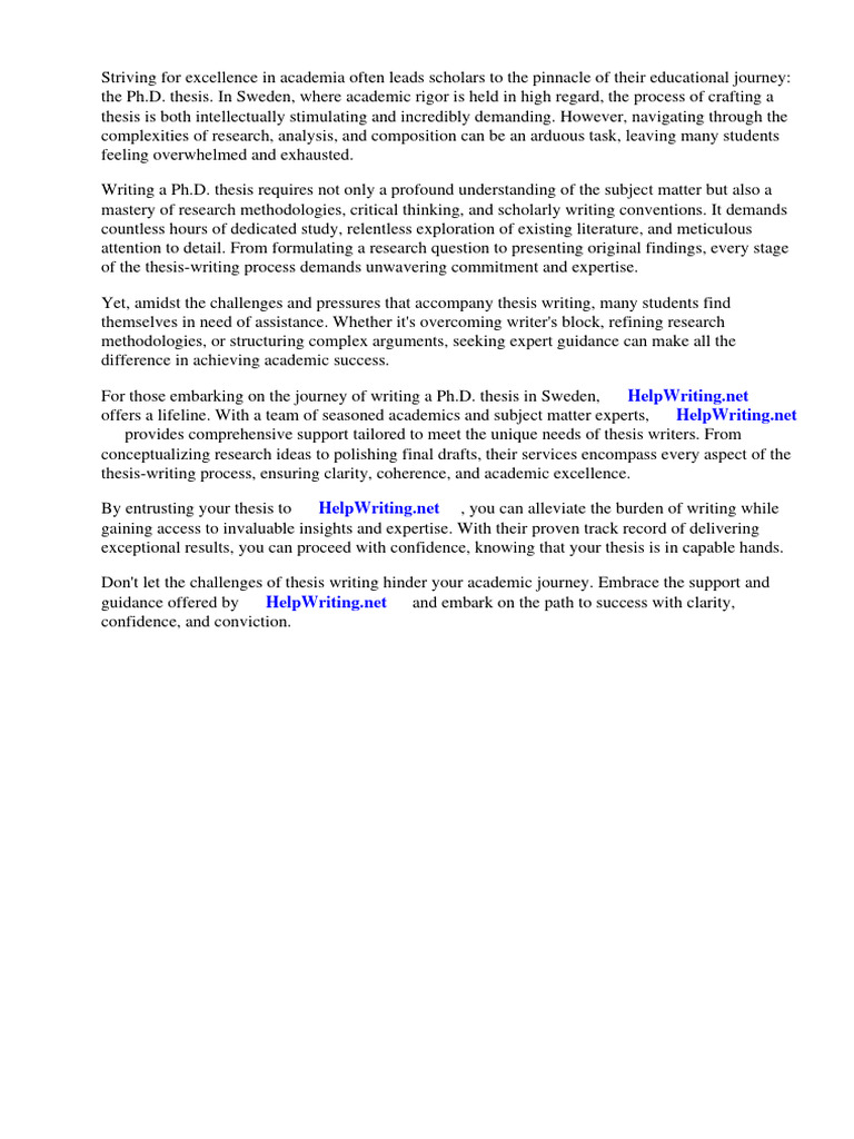 Phd Thesis Sweden Pdf