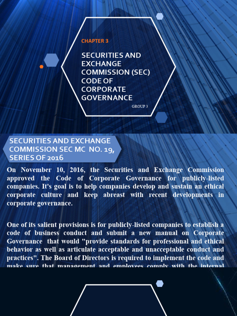 Securities and Exchange Commission SEC Code | Download Free PDF | Corporate Governance | Governance