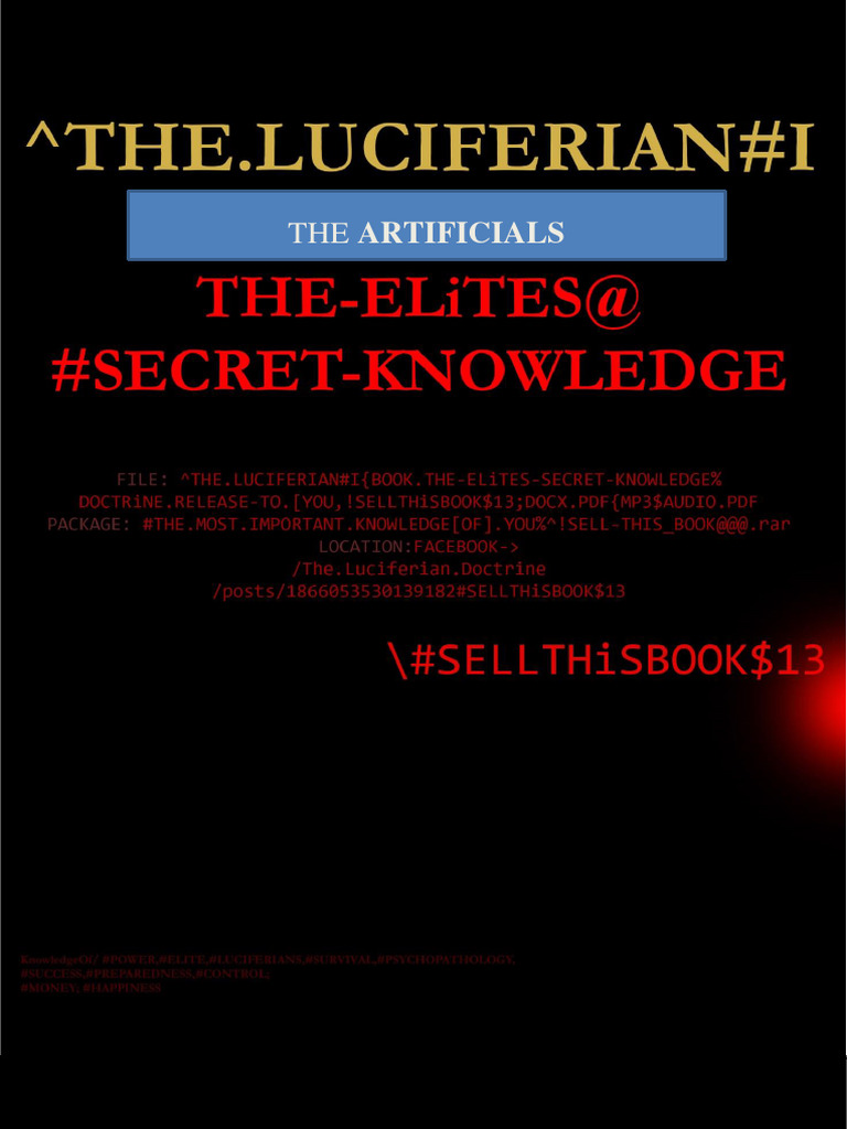 The Luciferian: Artificial Constructs | PDF | Pharmacy | Pharmaceutical ...