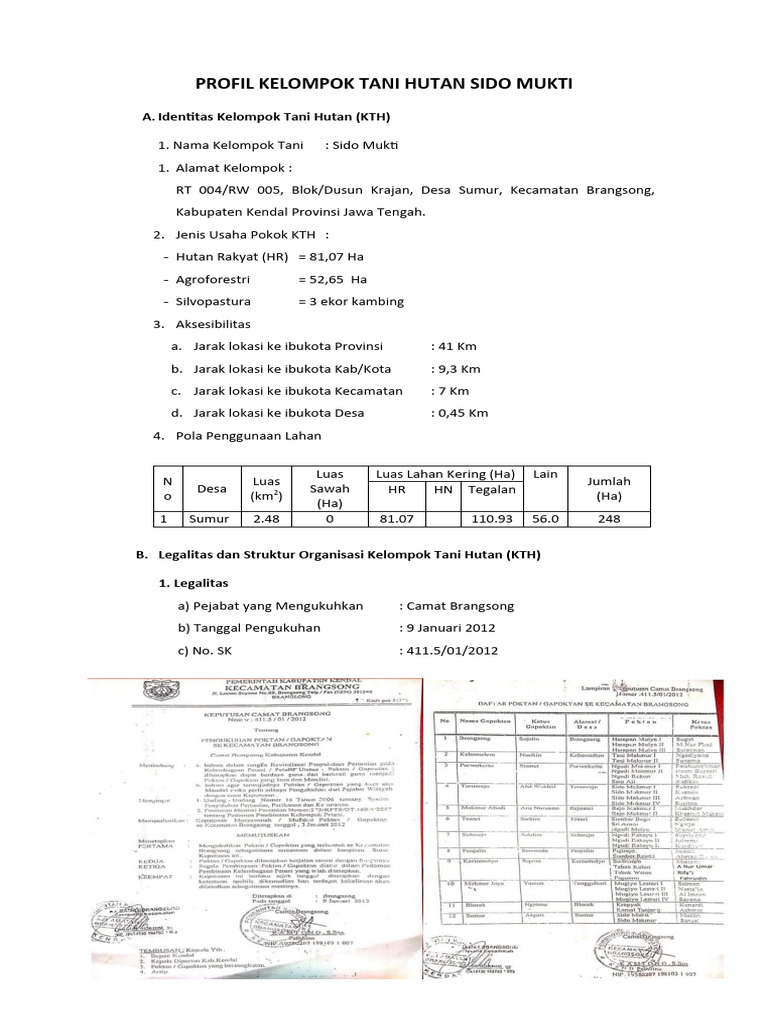 Profil KTH Sido Mukti | PDF